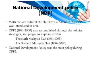 Malaysian Development Policies | PPTX
