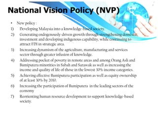 Malaysian Development Policies | PPTX