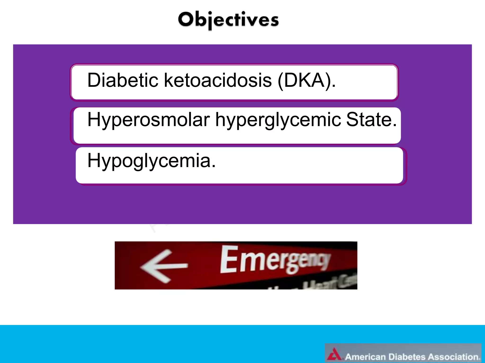 DIABETIC EMERGENCIES- DKA / HONK / HYPOGLYCEMIA | PPTX