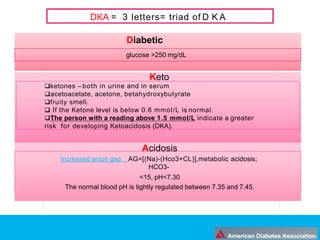 DIABETIC EMERGENCIES- DKA / HONK / HYPOGLYCEMIA | PPTX