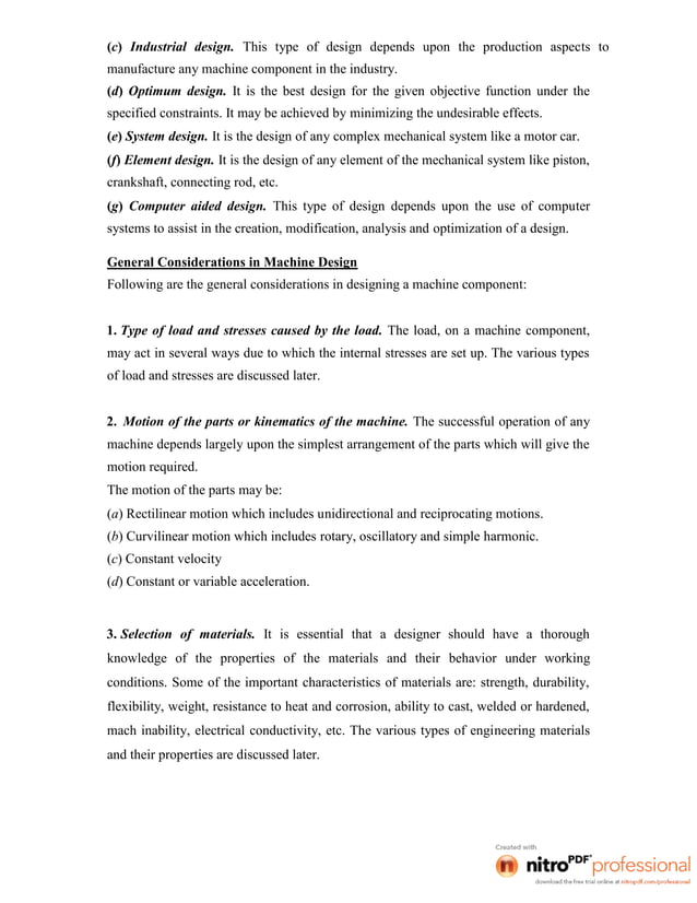 DESIGN OF MACHINE ELEMENTS NOTES.PDF SHARE | PDF | Physics | Science