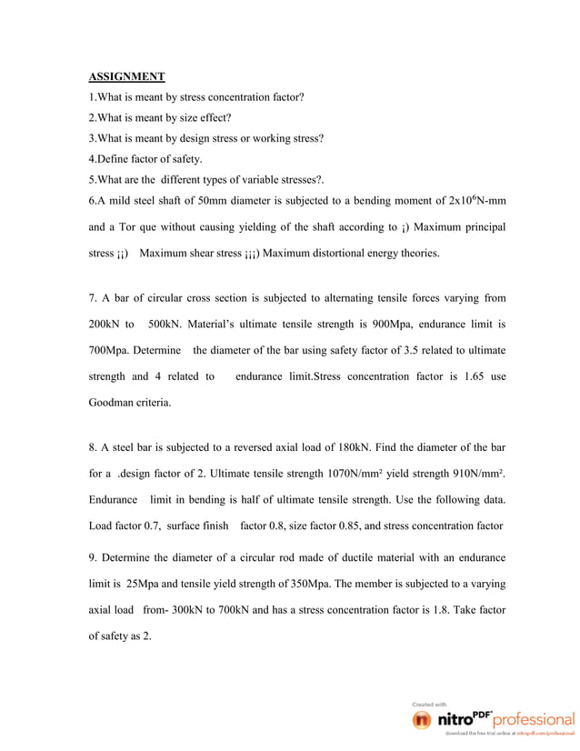 DESIGN OF MACHINE ELEMENTS NOTES.PDF SHARE | PDF | Physics | Science