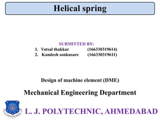 helical spring | PPTX
