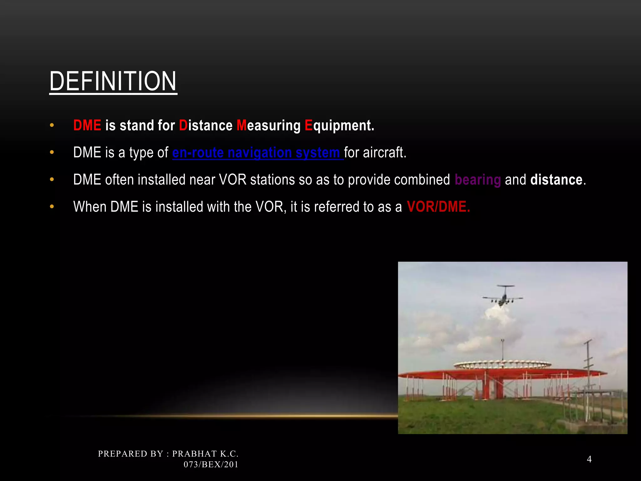 Distance Measuring Equipment Dme Power Point Presentation For Aircraft Ppt Physics Science