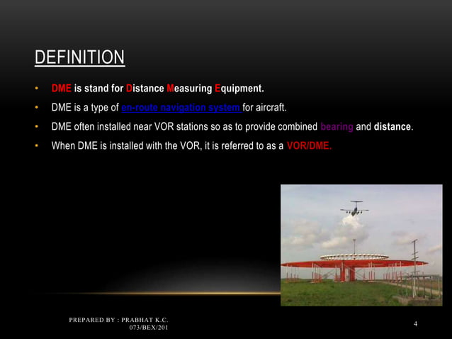 Distance Measuring Equipment (DME) power point Presentation for ...