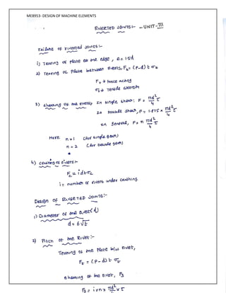 Design of Machine Elements - Unit 3 Procedures | PDF