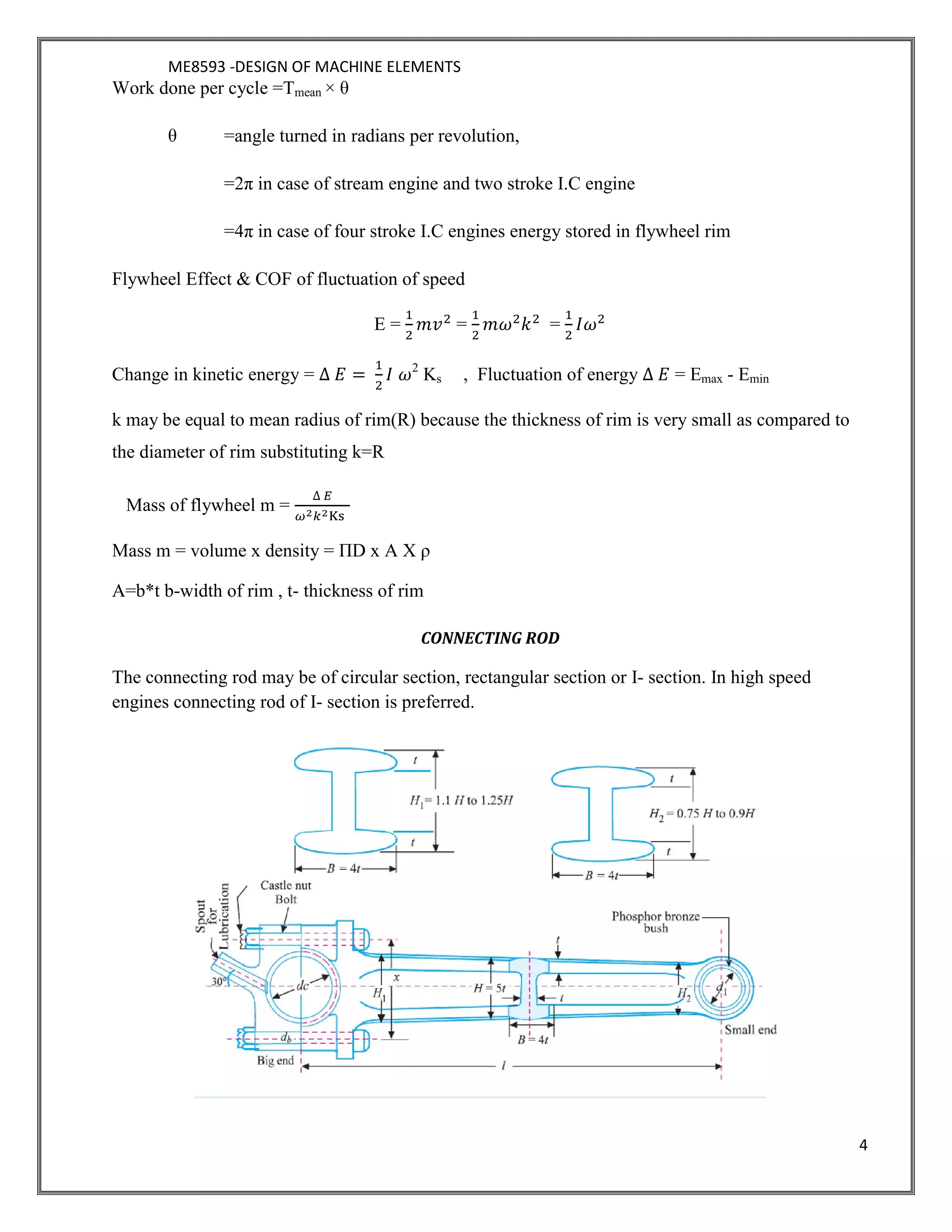 Design of Machine Elements - Unit 4 Procedures | PDF