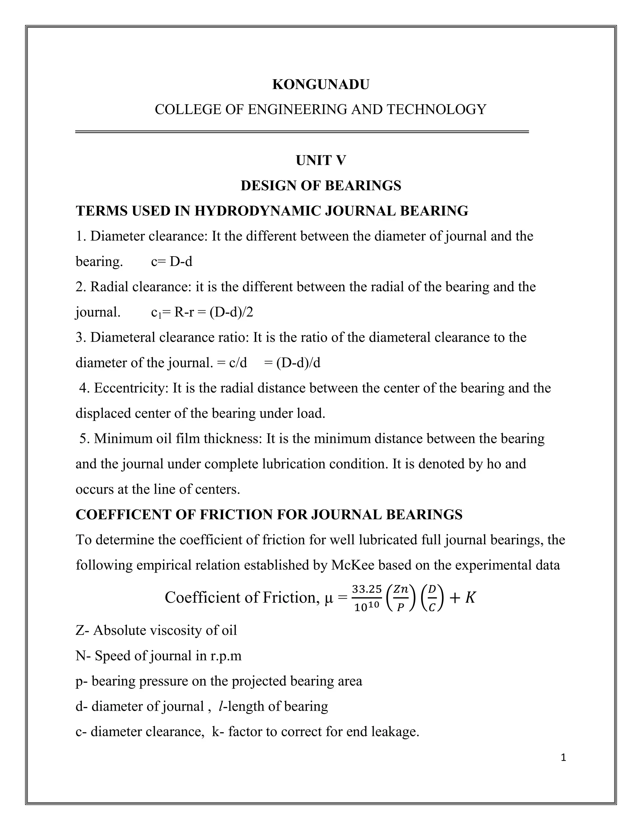 Design of Machine Elements - Unit 5 Procedure | PDF