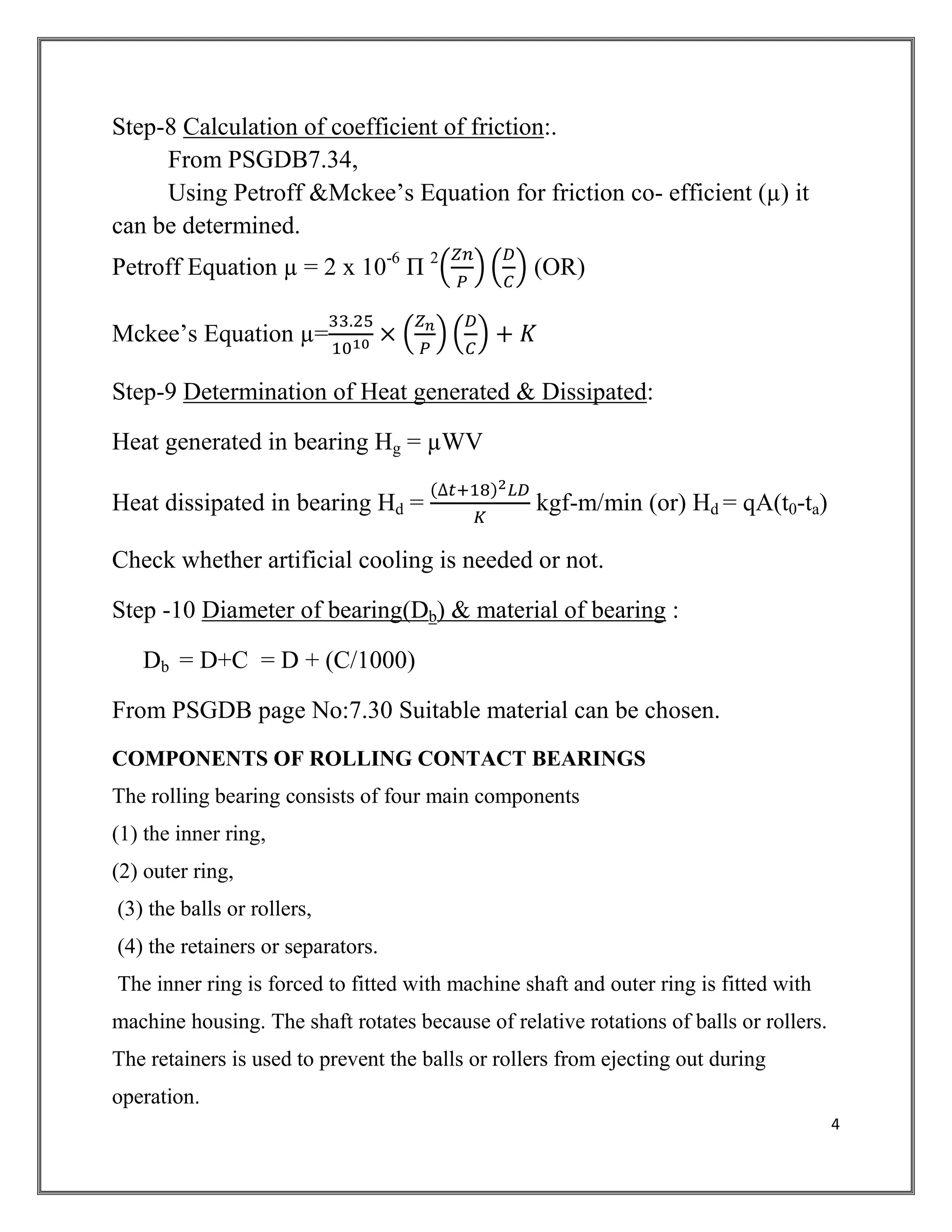 Design of Machine Elements - Unit 5 Procedure | PDF