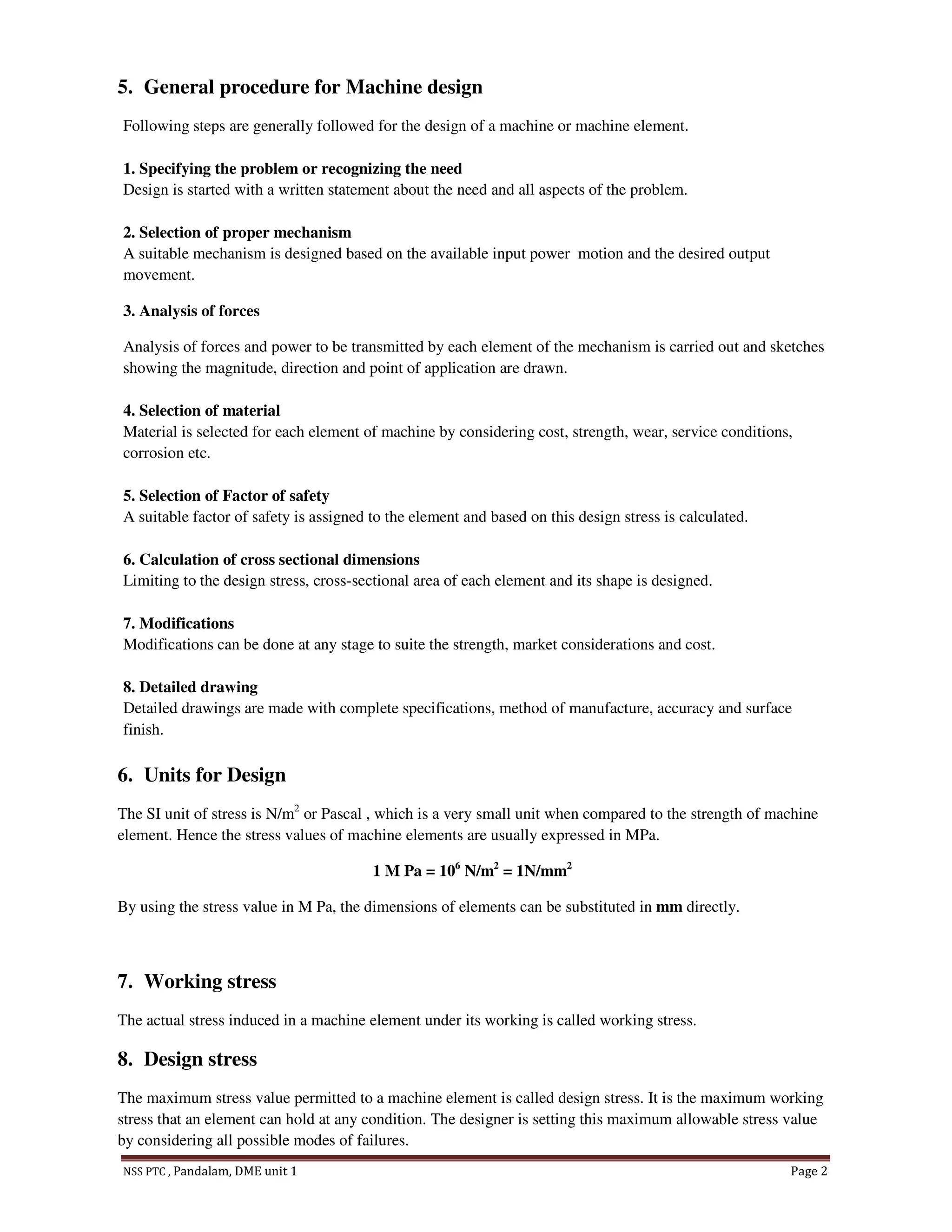 DME unit 1 notes 2021 rev for diploma mechanical engineering | PDF