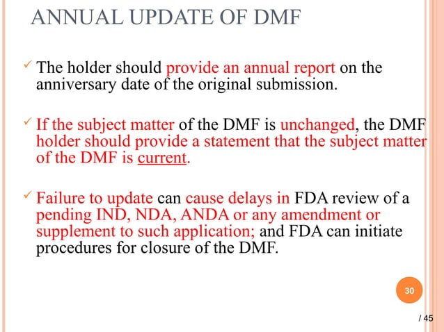 DMF -Drug Master File | PPT | Pharmaceutical Industry | Industries