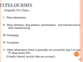 DMF -Drug Master File | PPT