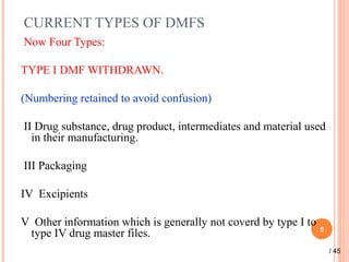 DMF -Drug Master File | PPT | Pharmaceutical Industry | Industries