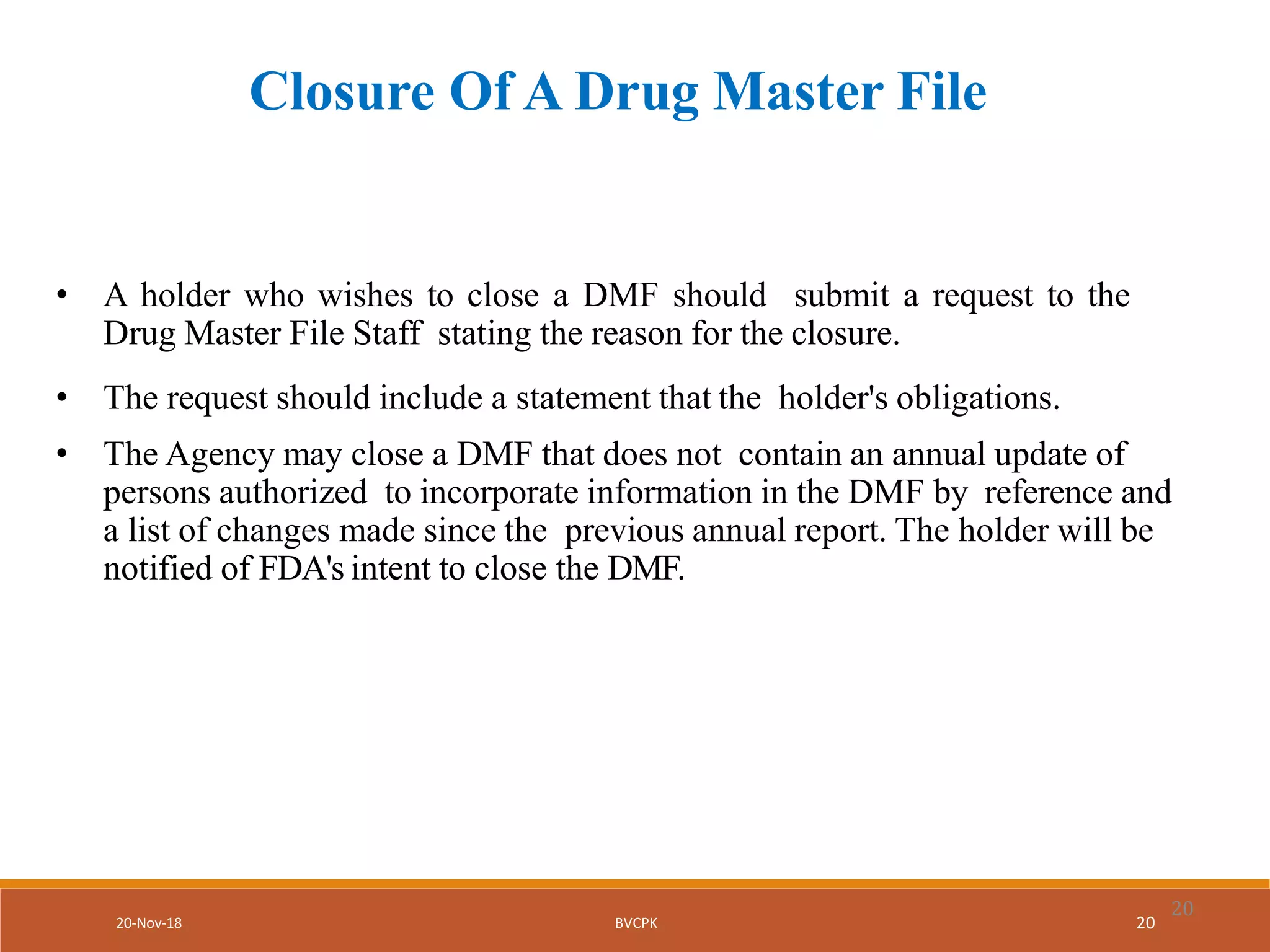 Drug master file | PPTX