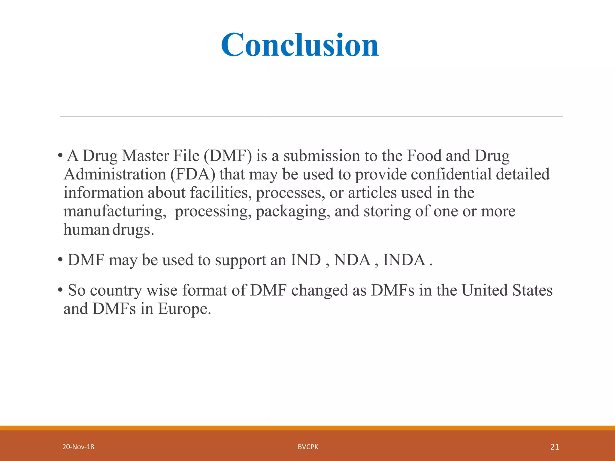 Drug master file | PPTX