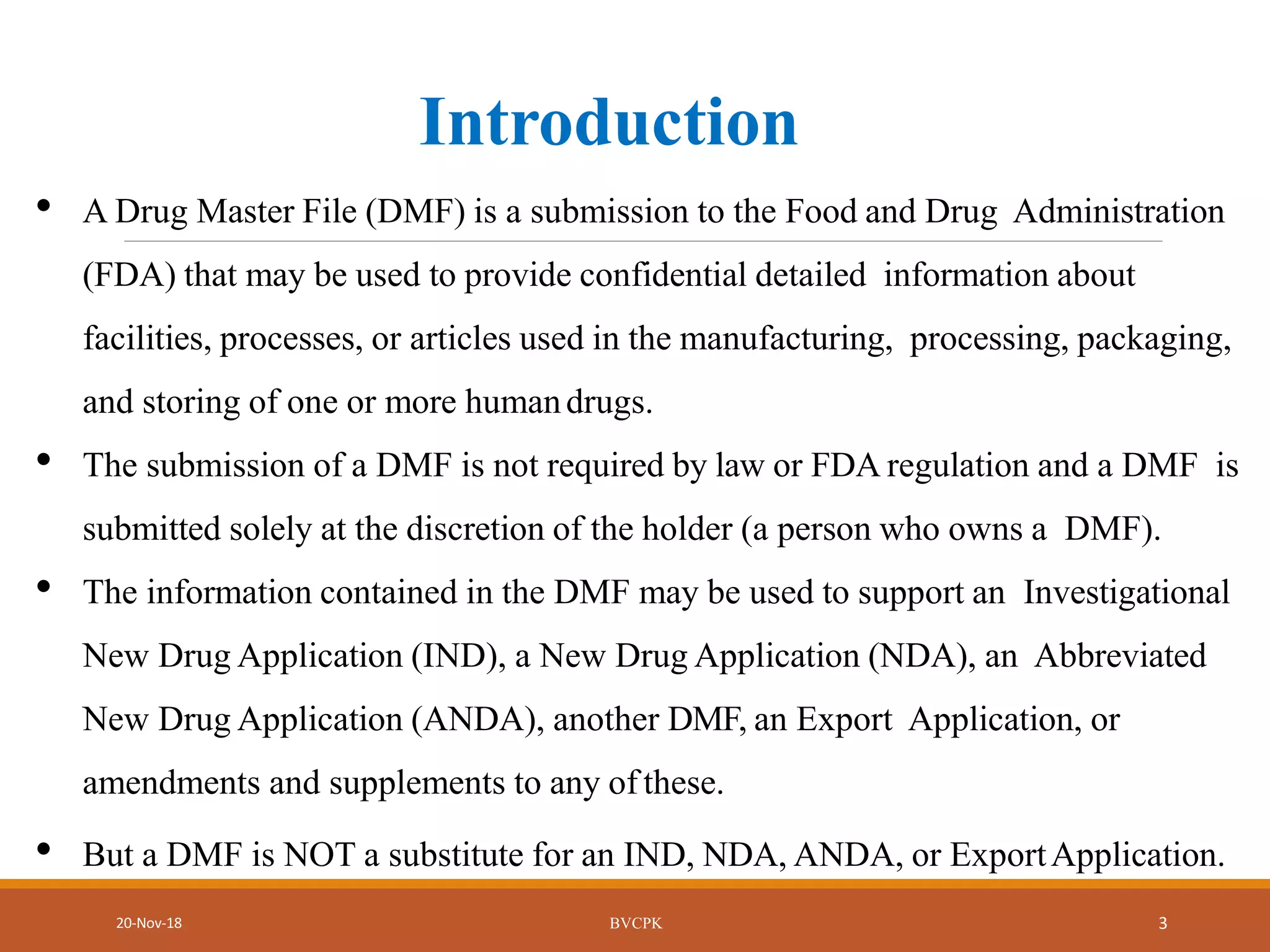 Drug master file | PPTX