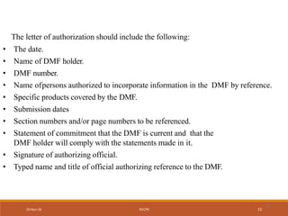 Drug master file | PPTX