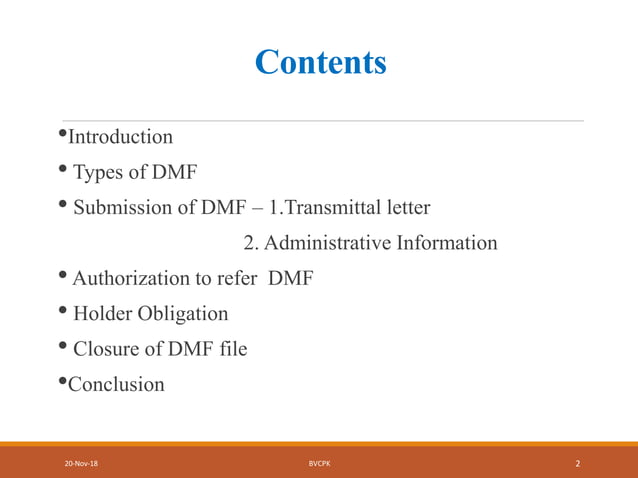 Drug master file | PPTX | Pharmaceutical Industry | Industries