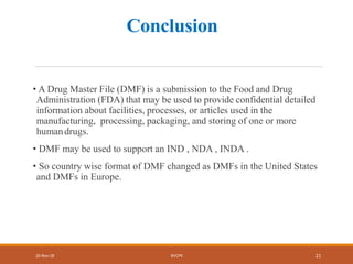 Drug master file | PPTX