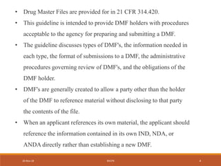 Drug master file | PPTX