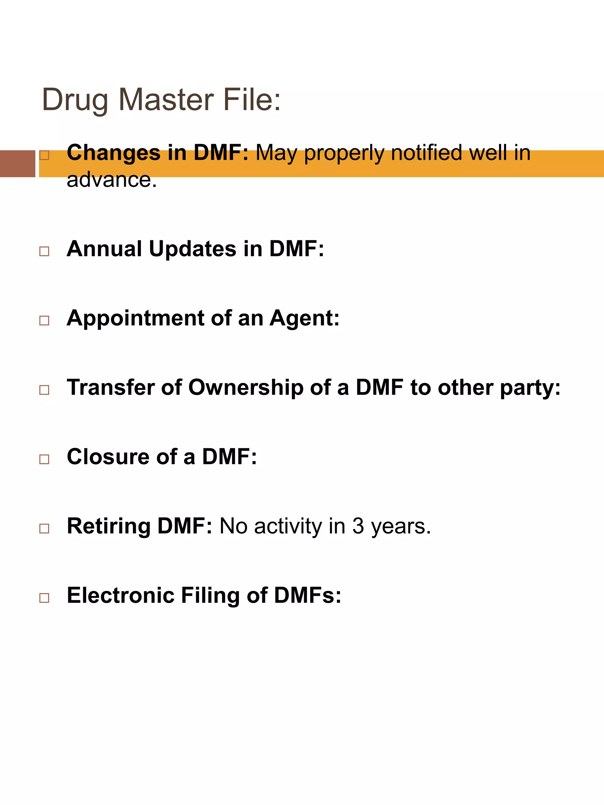 Drug master file | PPTX