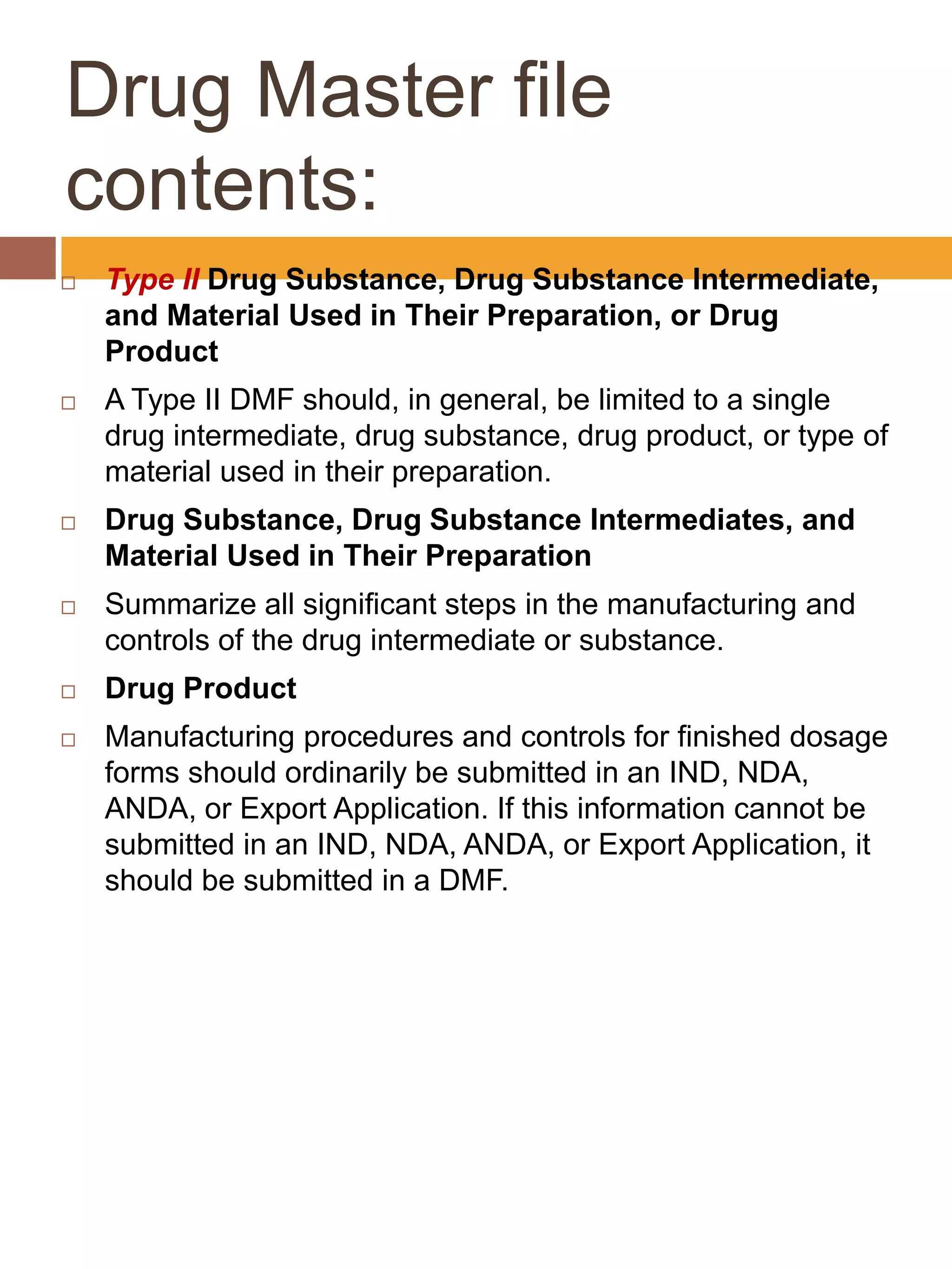 Drug master file | PPTX