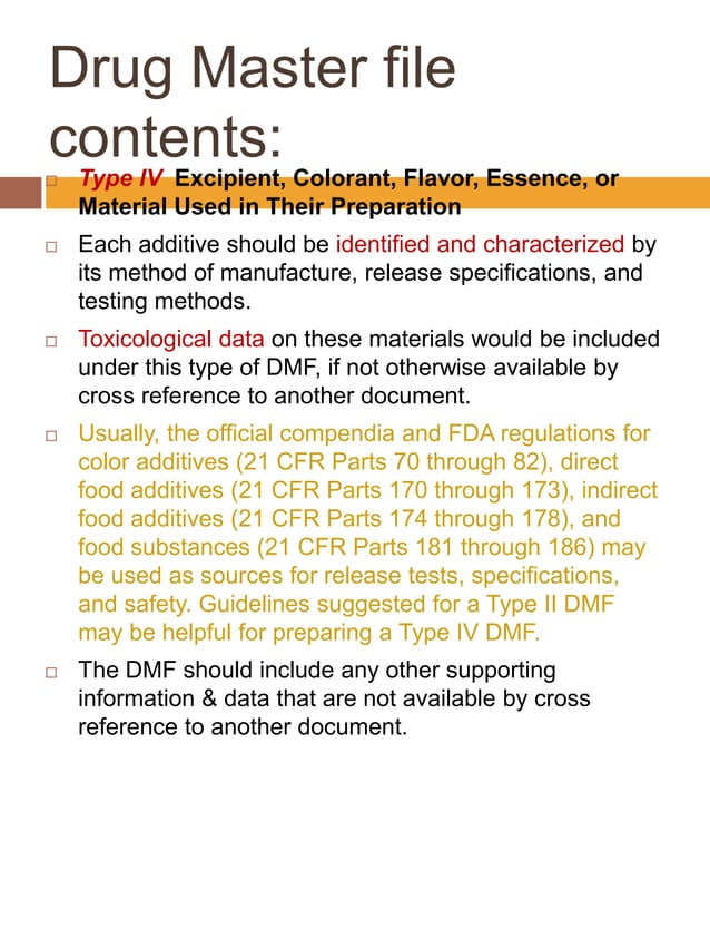 Drug master file | PPTX