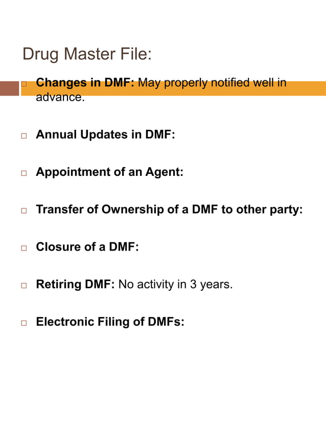 Drug master file | PPTX