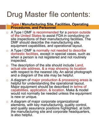 Drug master file | PPTX