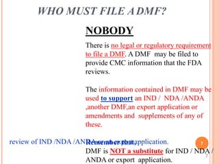 DMF- Drug Master File | PPT