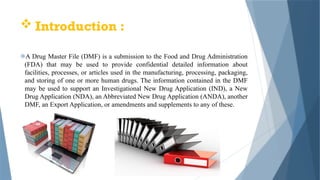 Drug Master File (DMF): Types, Format, Submission Process & Regulatory ...