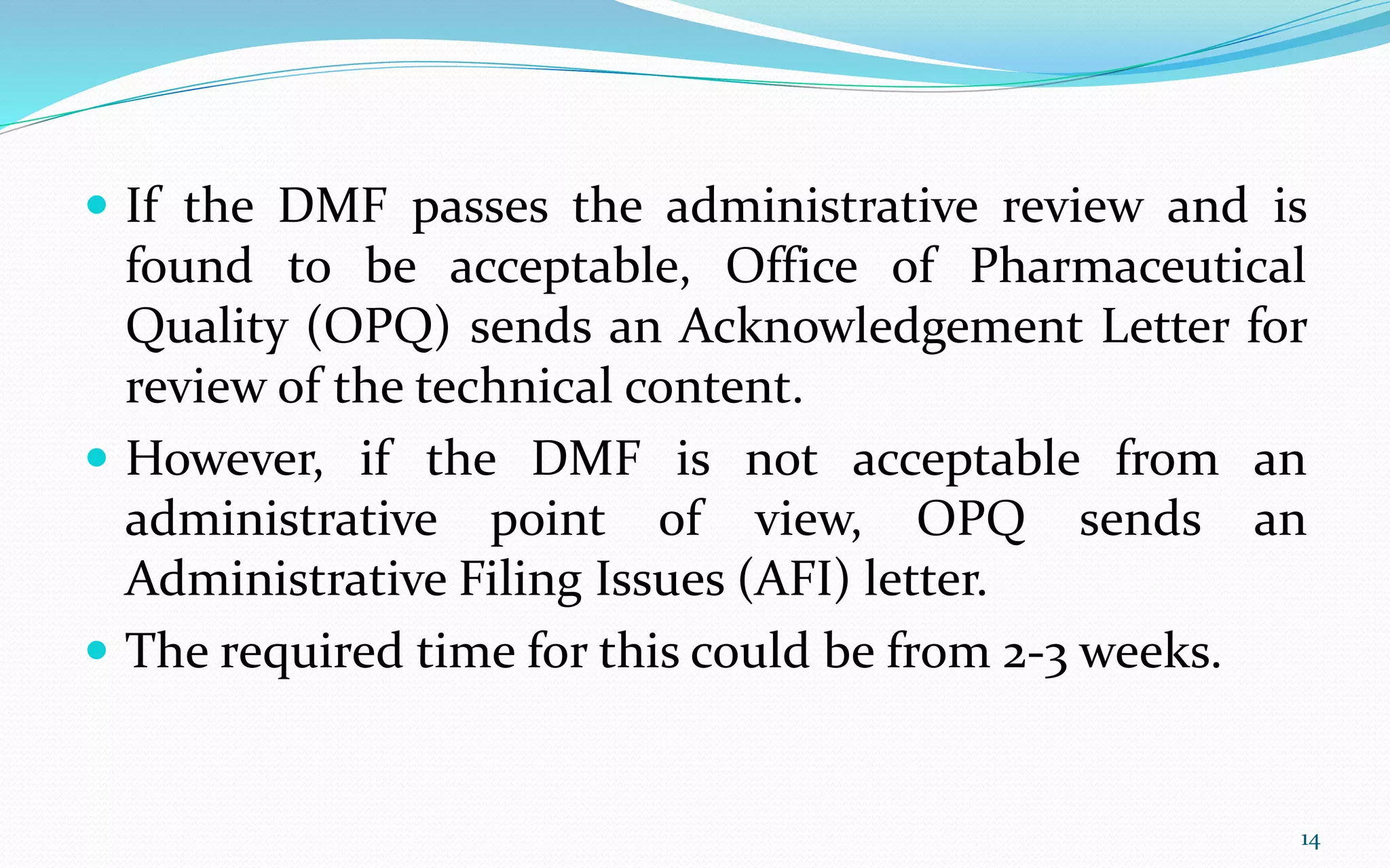 DMF Drug Master File | PPTX