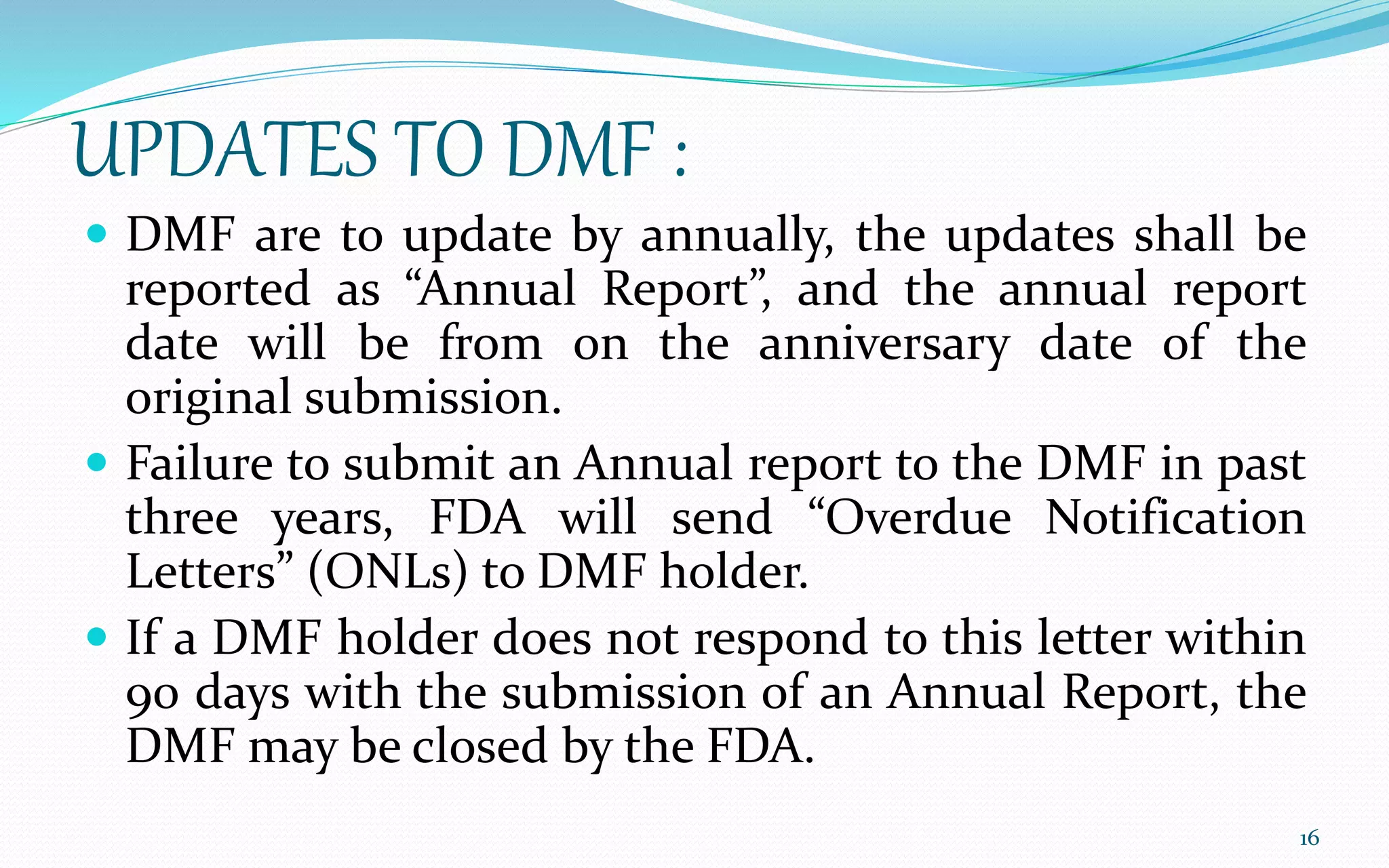 DMF Drug Master File | PPTX