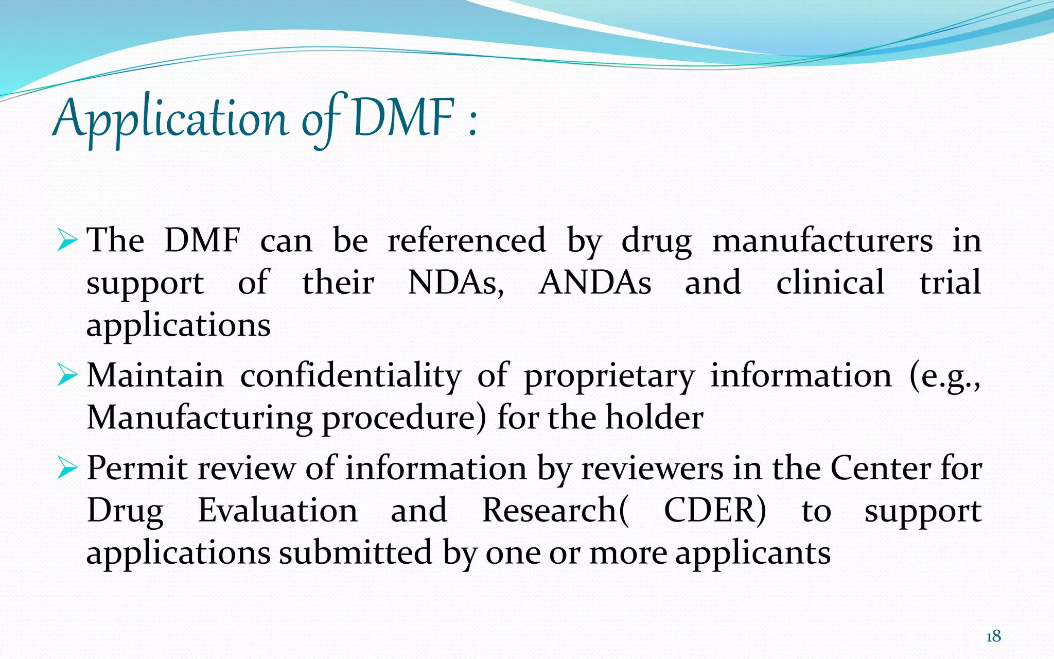 DMF Drug Master File | PPTX