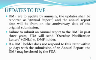 DMF Drug Master File | PPTX