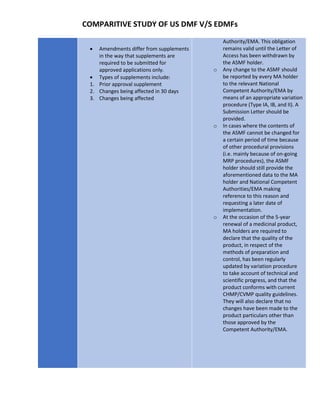 US DMF v/s European DMF | PDF