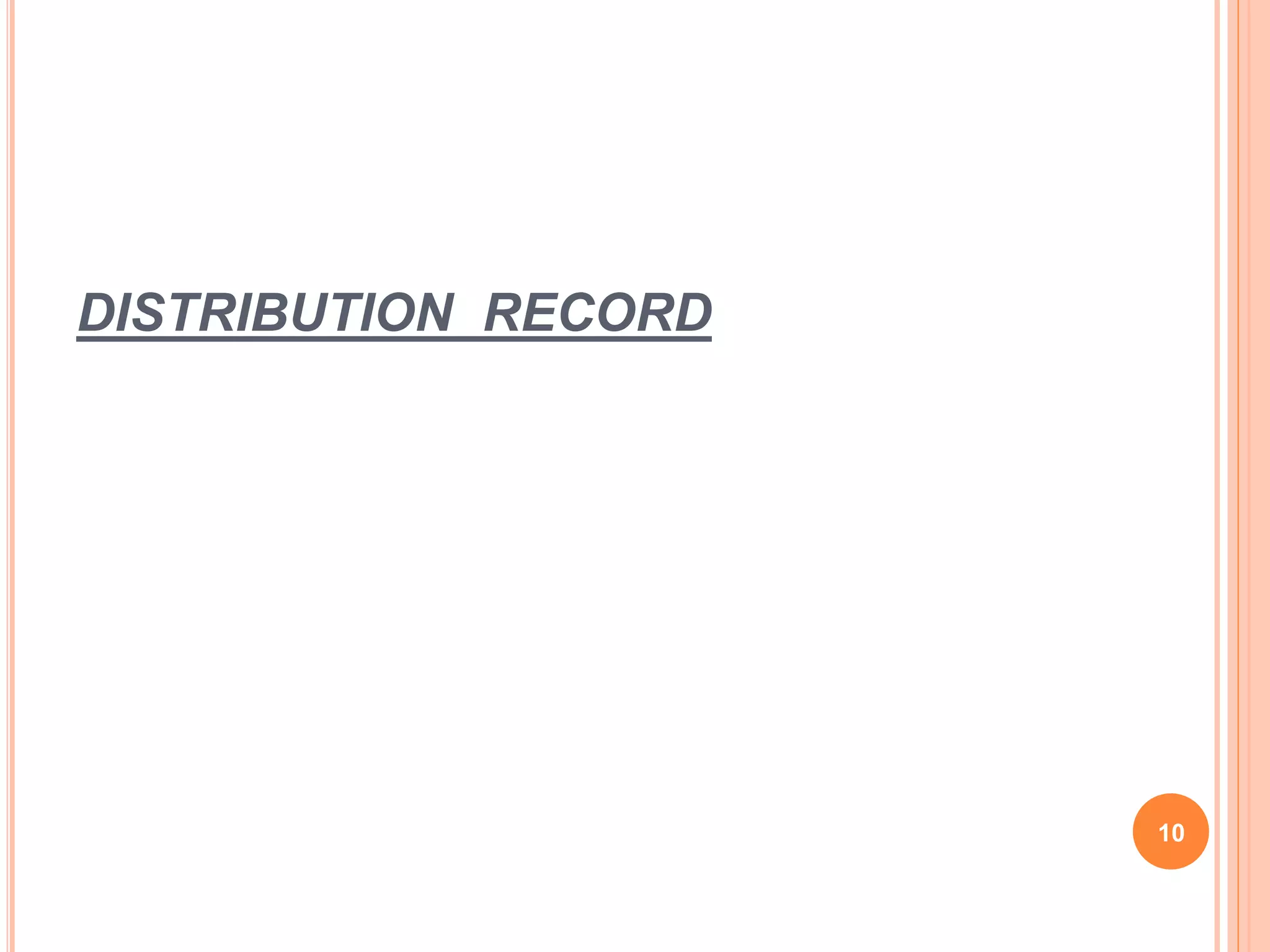 Dmf and distribution record | PPTX