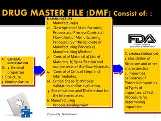 DRUG MASTER FILE AND GLOBAL REGULATORY REQUIREMENTS | PPTX