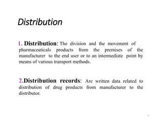Dmf & distribution records seminor | PPTX