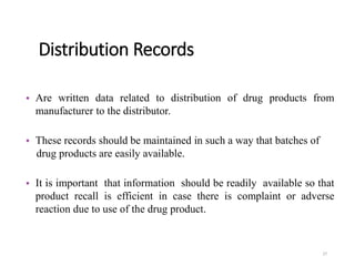 Dmf & distribution records seminor | PPTX