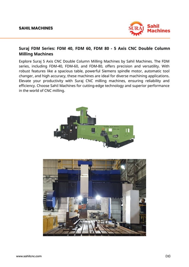 Unleashing Precision: Sahil Machines’ 5-Axis Double Column Milling ...