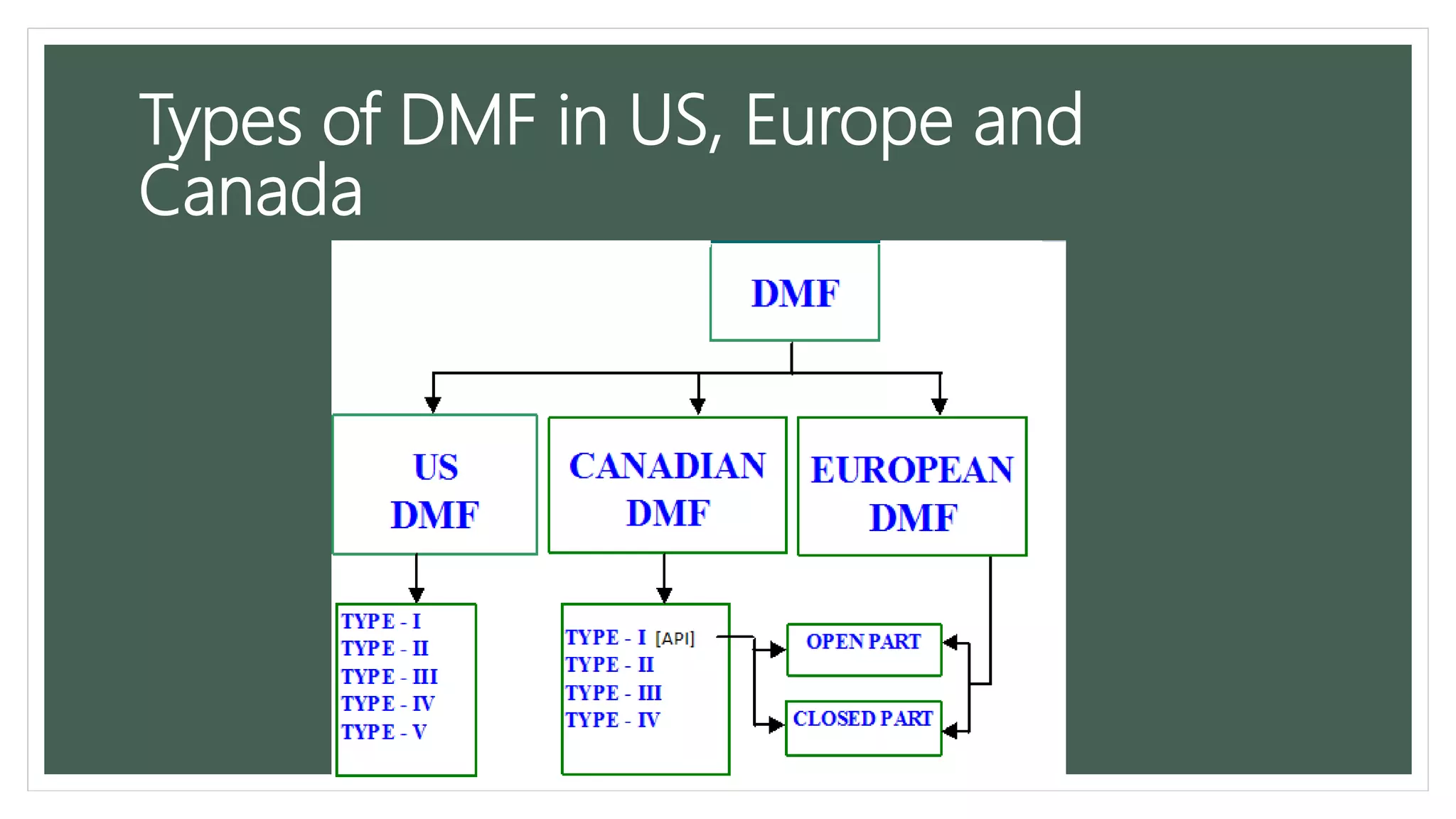 Dmf filing in US , Canada and Europe | PPTX