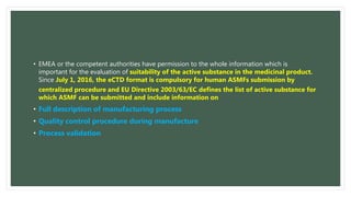 Dmf filing in US , Canada and Europe | PPTX
