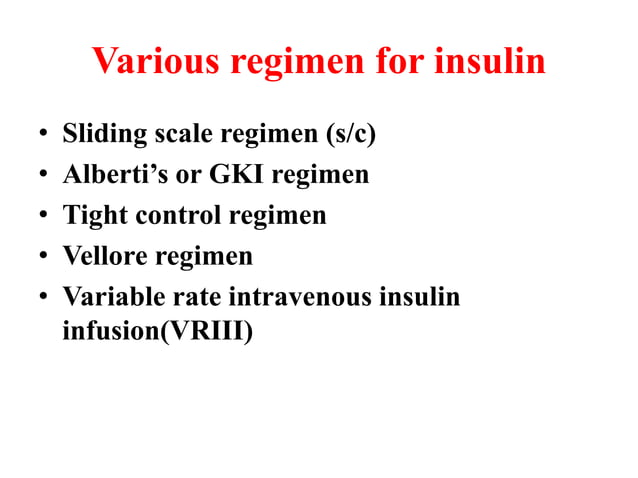 DIABETES MELLITUS- Preop, Intraoperative management and considerations ...