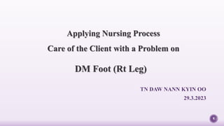 Nursing process for patient with DM Foot.pptx