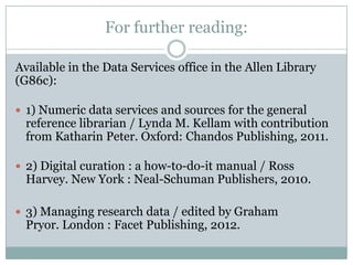 Data Management for Librarians | PPT