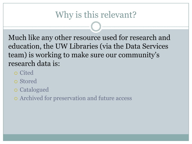 Data Management for Librarians | PPT
