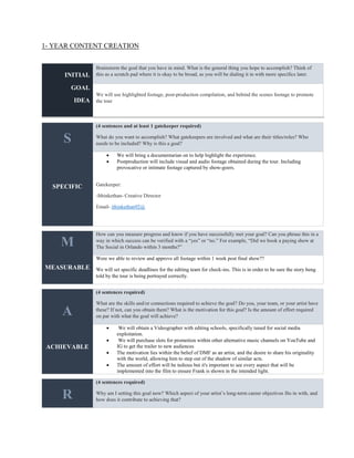 DMF Portfolio Piece Smart Goals - Artist Management.docx