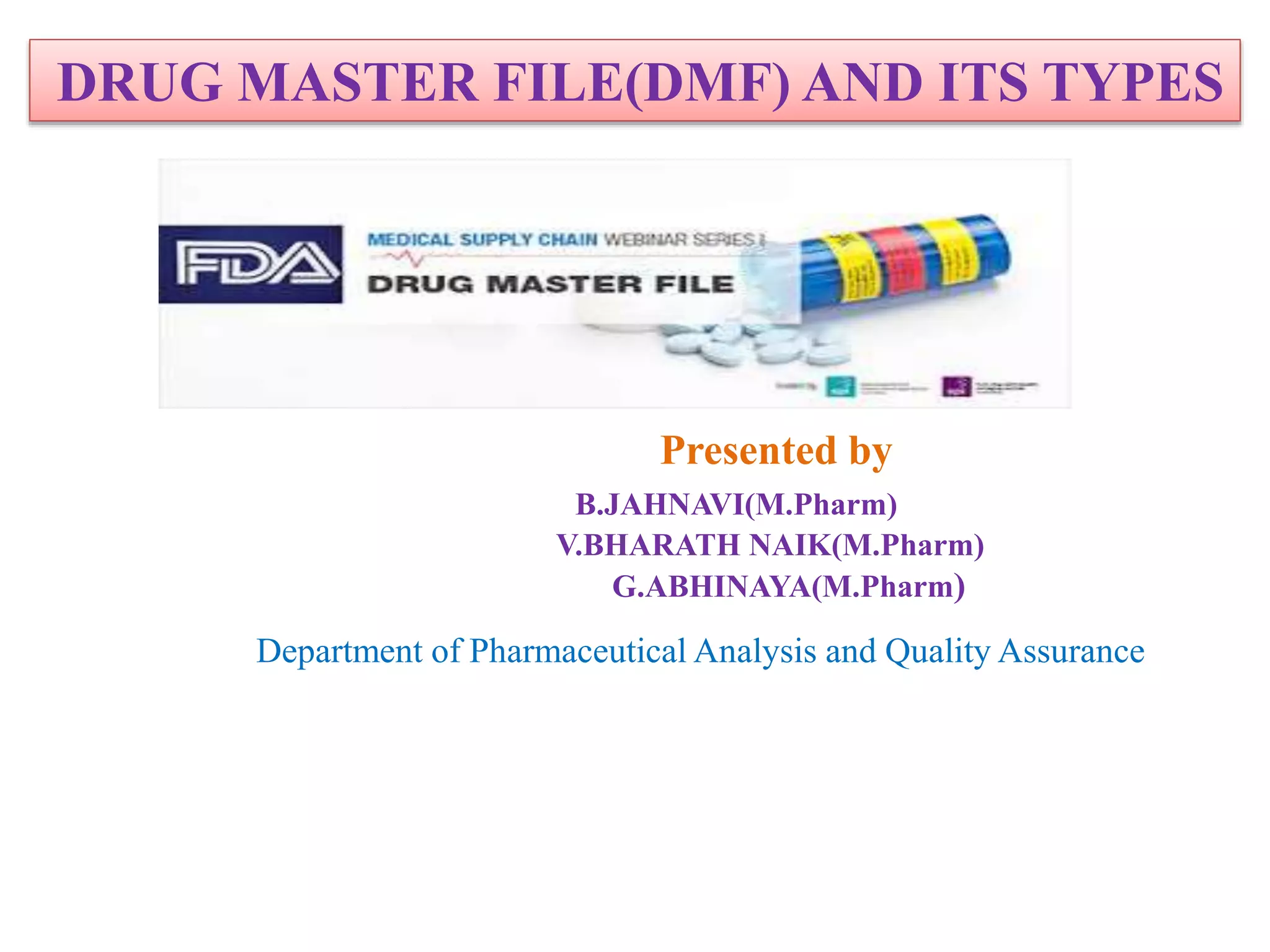 Dmf ppt by jahnavi bandi | PPTX