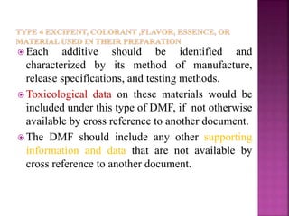 Drug Master File | PPTX | Pharmaceutical Industry | Industries